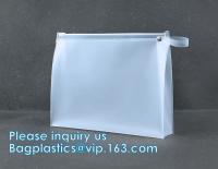 China Biodegradable PVC Transparent Cosmetic Bag Set Large 25x17x4cm Small 21x13x4cm for sale