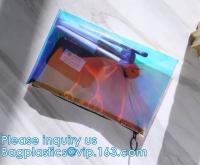 China Holographic TPU PVC Cosmetic Bag 7x4x4 Inch Waterproof Makeup Organizer Pouch for sale