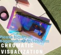 China Holographic TPU PVC Cosmetic Bag 7x4x4 Inch Waterproof Makeup Organizer Pouch for sale