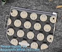 China Biodegradable Matte Frosted PVC EVA Zipper Bag 100-500microns for Swimwear Cosmetic Packaging for sale