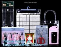 China Custom PVC Garment Hanger Bags with Button Closure 20x30cm for Underwear Packaging for sale