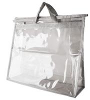 China Clear PVC Handbag Storage Dust Cover Bags 4 Sizes 13-17 Inch with Handle Zipper for sale