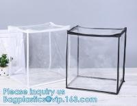 China Clear PVC Handbag Storage Dust Cover Bags 4 Sizes 13-17 Inch with Handle Zipper for sale
