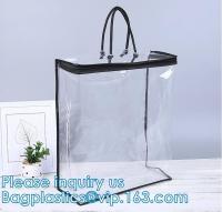 China Clear PVC Toiletry Cosmetic Organizer Bag Waterproof Large Capacity 11x9x4 Inch Travel Tote for sale
