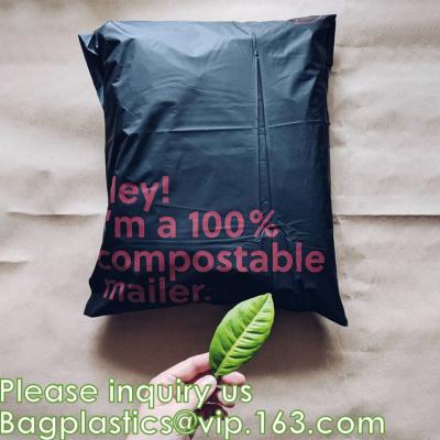 China Biodegradable Poly Mailers 10x13 Inch Eco Friendly Shipping Bags PLA PBAT Self Adhesive for sale