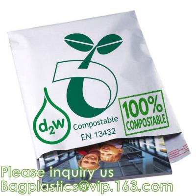 China Eco Friendly Compostable Poly Mailer 100 Pack Self Adhesive Built In Handle Shipping Envelope 3 Mil Thick for sale