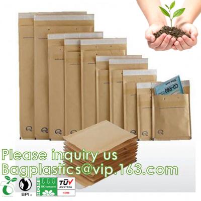 China 100% Recycled Kraft Paper Padded Envelopes 4x8 Inches Eco Friendly Biodegradable Cushioning Mailers for sale