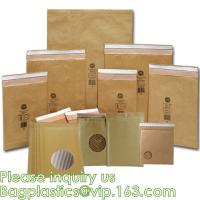 China 100% Recycled Kraft Paper Padded Envelopes 4x8 Inches Eco Friendly Biodegradable Cushioning Mailers for sale