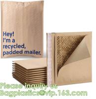 China 100% Recycled Kraft Paper Padded Envelopes 4x8 Inches Eco Friendly Biodegradable Cushioning Mailers for sale