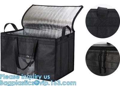 China Extra Large Insulated Cooler Bag 10x10x10 Inch Heavy Duty Reusable Tote for Food Delivery for sale