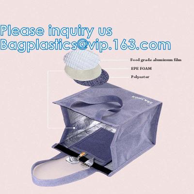 China XXL Insulated Non Woven Fabric Cooler Bag 42L Hot Cold Food Delivery Grocery Shopping Heavy Duty for sale