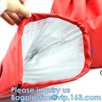 China Canvas Cotton Insulated Lunch Bag 5L Reusable Bento Box Cooler Tote with Drawstring for sale