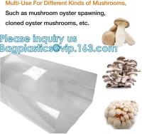 China Autoclavable Mushroom Growing Bags 8x5x20 Inch 80 Micron Thick with 0.2 Micron Filter Patch for sale
