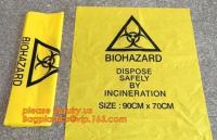 China Biohazard Waste Bags 10 Gallon 24 Inch Red Sterilized Disposal Bags with Ties for sale