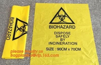 China Biohazard Waste Bags 10 Gallon 24 Inch Red Sterilized Disposal Bags with Ties for sale