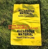 China Biohazard Waste Bags 10 Gallon 24 Inch Red Sterilized Disposal Bags with Ties for sale