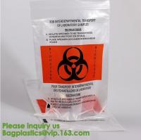 China Reusable Biohazard Specimen Bags 6x9.8in 100pcs with Outside Pocket Paperwork Pouch for sale