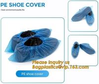 China Disposable CPE Shoe Covers 100 Pack Waterproof Non-Slip 15.7x5.9 Inches for Indoor Floor Protection for sale