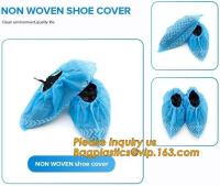China Disposable CPE Shoe Covers 100 Pack Waterproof Non-Slip 15.7x5.9 Inches for Indoor Floor Protection for sale