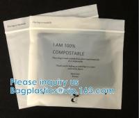 China Compostable PLA Corn Starch Zipper Bag 200mm x 230mm Biodegradable Shipping Bags for Garment Apparel for sale