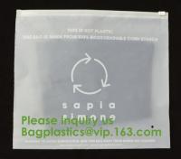 China Compostable PLA Corn Starch Zipper Bag 200mm x 230mm Biodegradable Shipping Bags for Garment Apparel for sale