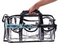 China Stadium Approved Clear Tote Bag 14.2x11x6 Inch Heavy Duty PVC Transparent Shoulder Bag for sale