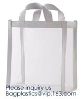 China Clear PVC Travel Toiletry Bag Set 3 Sizes 30cm Waterproof Storage Organizer with Reinforced Handle for sale
