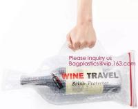 China Reusable Wine Bottle Protector 1L Air Bubble Cushion Travel Sleeve Leak Proof Impact Resistant for sale