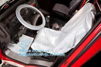 China Biodegradable Disposable Car Seat Cover 5 in 1 Kit 80x130cm 18mic Protection for sale