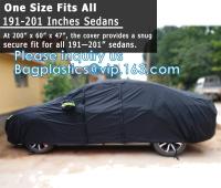 China Outdoor Full Car Cover 190T Polyester UV Protection for Sedan SUV Custom Size for sale