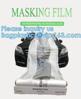 China Auto Paint Masking Film HDPE 3.8m x 120m Transparent Overspray Protective Sheeting for sale
