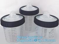 China Automotive Spray Cup Paint System 20 Oz 50 Disposable Liners Lids 125 Micron Filters for sale