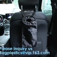 China Collapsible Car Trash Bag 25L Leak Proof Waterproof Hanging Garbage Bin with Storage Pockets for sale