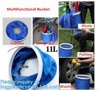 China Collapsible Water Bucket 10L Portable Folding Outdoor Camping Fishing Container BPA Free for sale