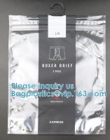 China Custom Biodegradable EVA Zipper Bag with Ring Hanger Hooks for Shirt Packaging 5000 pcs MOQ for sale