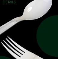 China Biodegradable CPLA Cutlery Set Fork Knife Spoon 160-180mm Heavy Duty Compostable Eco Friendly for sale