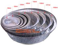 China Disposable Aluminum Foil Bowl 1450ml Round Takeout Container for BBQ Restaurant Food Packaging for sale
