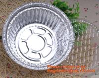 China Disposable Aluminum Foil Bowl 1450ml Round Takeout Container for BBQ Restaurant Food Packaging for sale