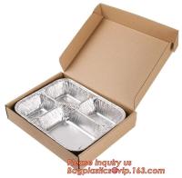 China Disposable Aluminum Foil Container 750ml Rectangle Takeaway Food Packaging Box for sale