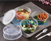 China Biodegradable PP Plastic Food Containers with Lids 16oz 24oz Microwave Safe Takeaway Bowls for sale