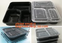 China Biodegradable PP Plastic Food Containers with Lids 16oz 24oz Microwave Safe Takeaway Bowls for sale