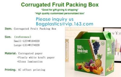 China Corrugated Fruit Packing Box, Gloss Lamination, Offset Printing, Foldable Box, Flower Cone, Flowral Packaging for sale