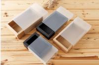 China Kraft Paper Drawer Gift Box 12.8x10.8x4.2cm Black 20pcs for Jewelry Candy Soap for sale