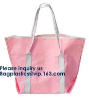 China Washable Tyvek Kraft Paper Shopping Tote Bag 35x40cm with Cotton Linen Lining Custom Logo for sale