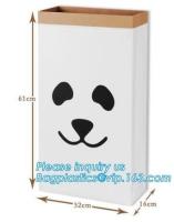 China Kraft Paper Storage Bag 25kg Capacity 51cm Height Kids Toys Clothes Organizer Basket Nursery Home Decor for sale