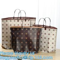 China Custom Logo PVC Transparent Tote Bag 10000pcs MOQ Waterproof Travel Makeup Organizer for sale