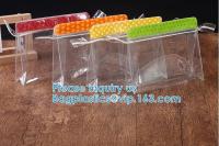 China 3Pcs Clear PVC Cosmetic Bag Set Waterproof Travel Toiletry Organizer 12x4x8 Inches for sale