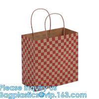 China Eco-Friendly Kraft Paper Bags 110 Pack 8x4.5x10.25 Inches with Handles for sale