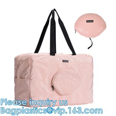 China Foldable Travel Duffel Bag 40L Water Resistant Nylon Lightweight 9.8 oz Carry On Luggage for sale