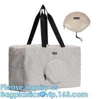 China Foldable Travel Duffel Bag 40L Water Resistant Nylon Lightweight 9.8 oz Carry On Luggage for sale